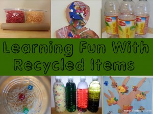Reusing Items For Learning Fun - Making Time for Mommy